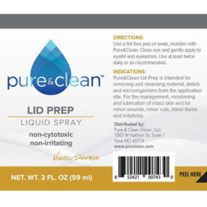 Pure & Clean Lid Prep Spray | Products | Invision Optometry San Diego